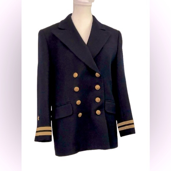 Ralph Lauren | Jackets & Coats | Vintage Wool Ralph Lauren Navy Blue ...